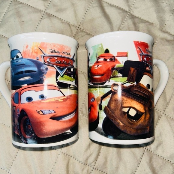 Pixar | Dining | Disney Pixar Cars Mater Lightning Mcqueen Mug Set ...